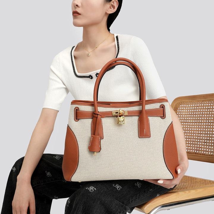 Shop Handmade Leather Tote Bags For Women - TIANQINGJI